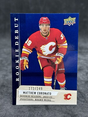 2023-24 Matthew Coronato Upper Deck Rookie Debut Blue RC | eBay