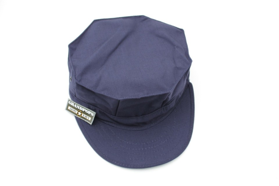 USMC NAVY BLUE RIPSTOP CAP 8 POINT 2 PLY TOP STITCH NO EGA | eBay