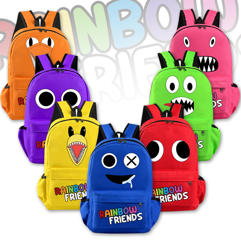 Roblox Friends Rainbow Colourful Backpack Large Capacity Schoolbag Bag ...