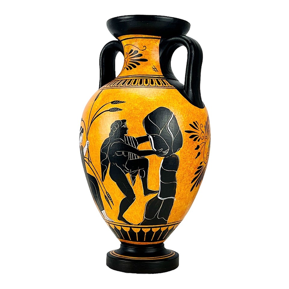 Amphora Myth of Sisyphus Persephone and God Hermes Vase Ancient Greek ...