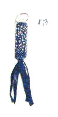 Peyote Stitch Beaded Keychains on wooden dowel w/ leather fringe ...