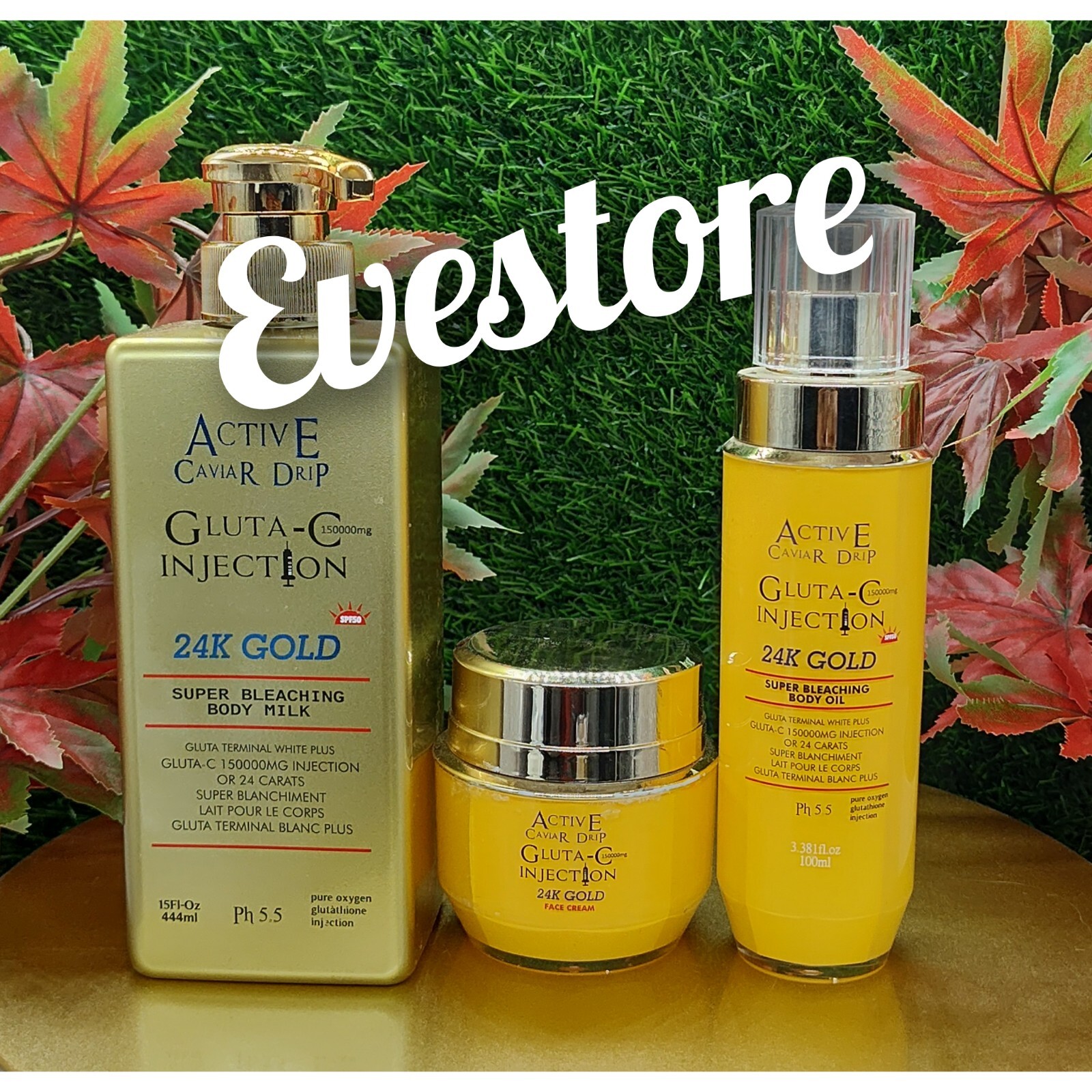 Active Caviar Drip Gluta-C Injection 24K Gold Milk 3in1 Set | eBay