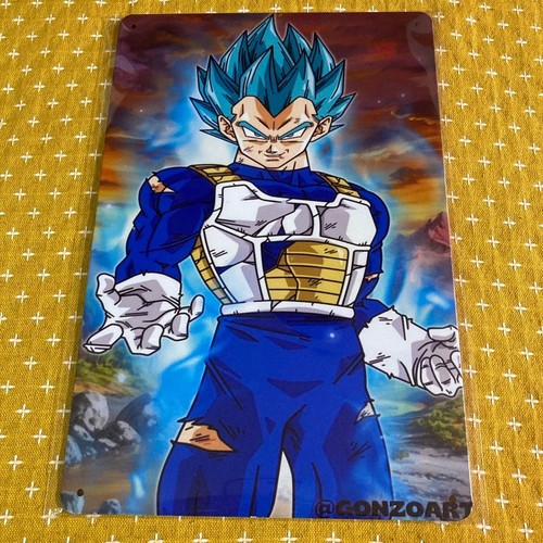Dragon Ball Vegeta Super Saiyan Blue Metal Plate Tin Poster Sign ...