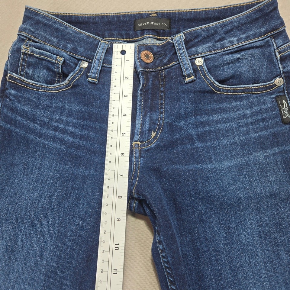 Silver Jeans Suki Capri Women's Dark Wash Denim Jeans W27 L22.5 Frayed ...