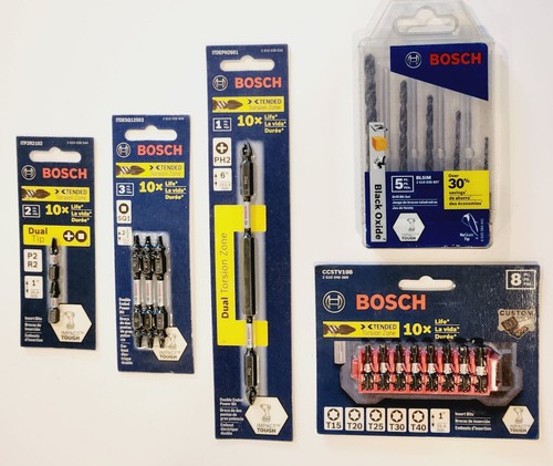 BOSCH Drill Driver Bits Tended Torsion Zone Impact Tough Mix and Match ...