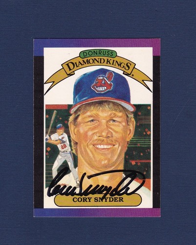 Cory Snyder signed Cleveland Indians 1989 Donruss Diamond King baseball ...