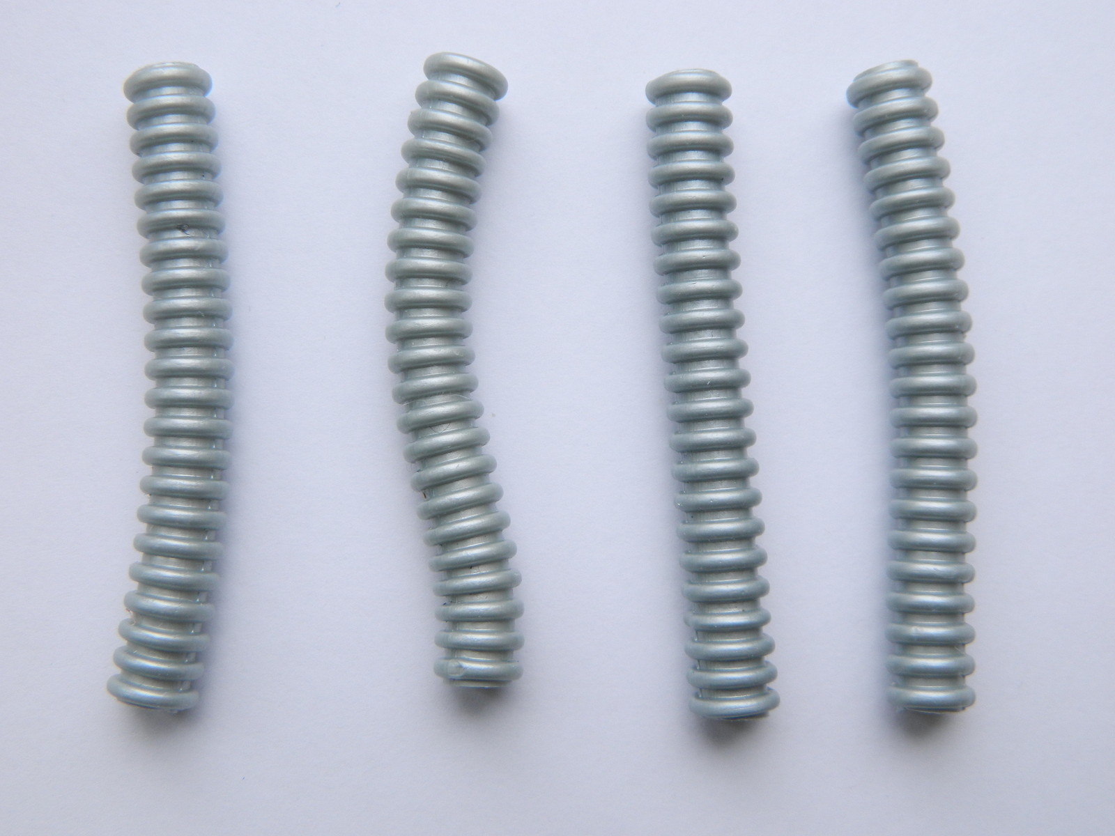 Lego Hose Ribbed 7mm D. 9L x4 Silver Gray tube tubing technic space ...