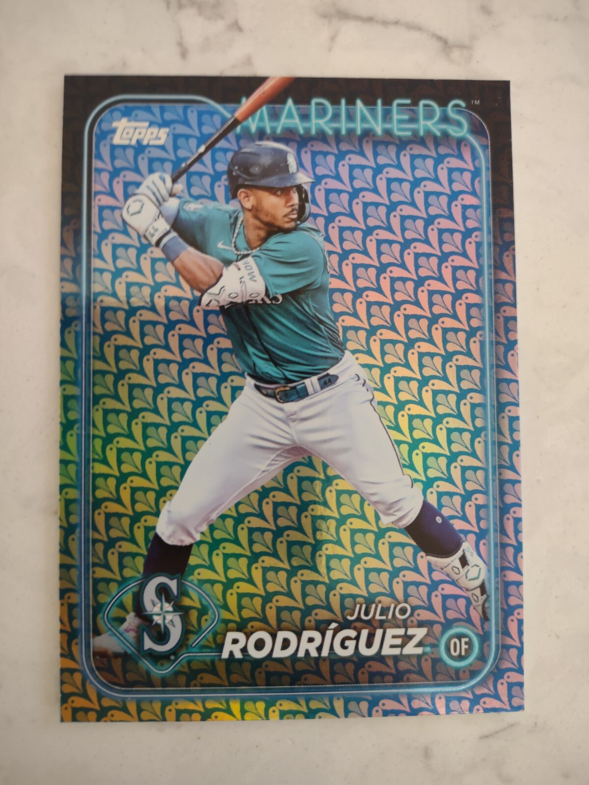 2024 Topps Blaster Easter Pattern Foil Julio Rodriguez Seattle MAriners ...