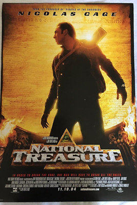 2004 National Treasure Movie Poster 27X40 Nicolas Cage Diane Kruger 🍿 ...