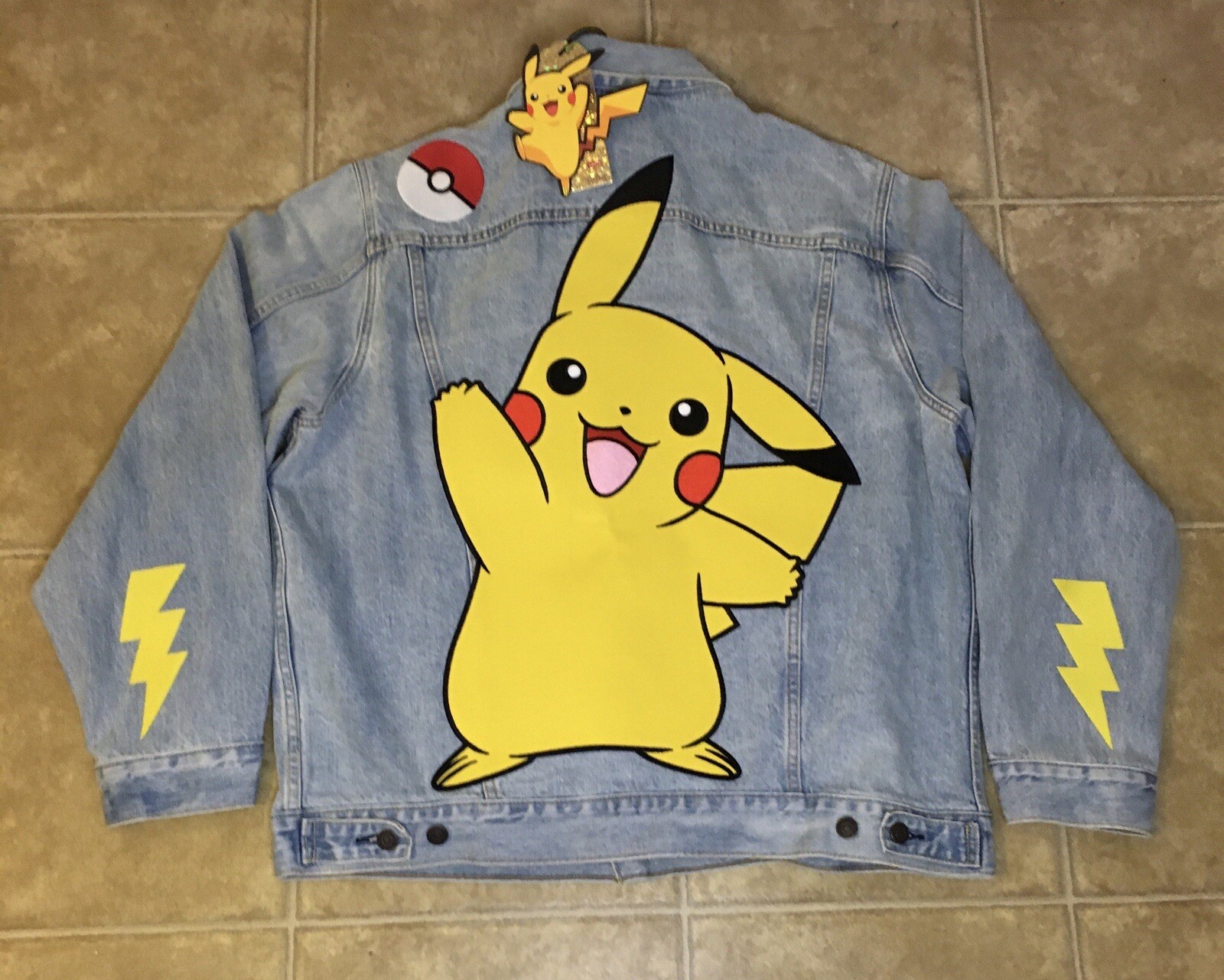 Levis X Pokemon 25th Anniversary Embroidered Vintage Fit Denim Trucker ...