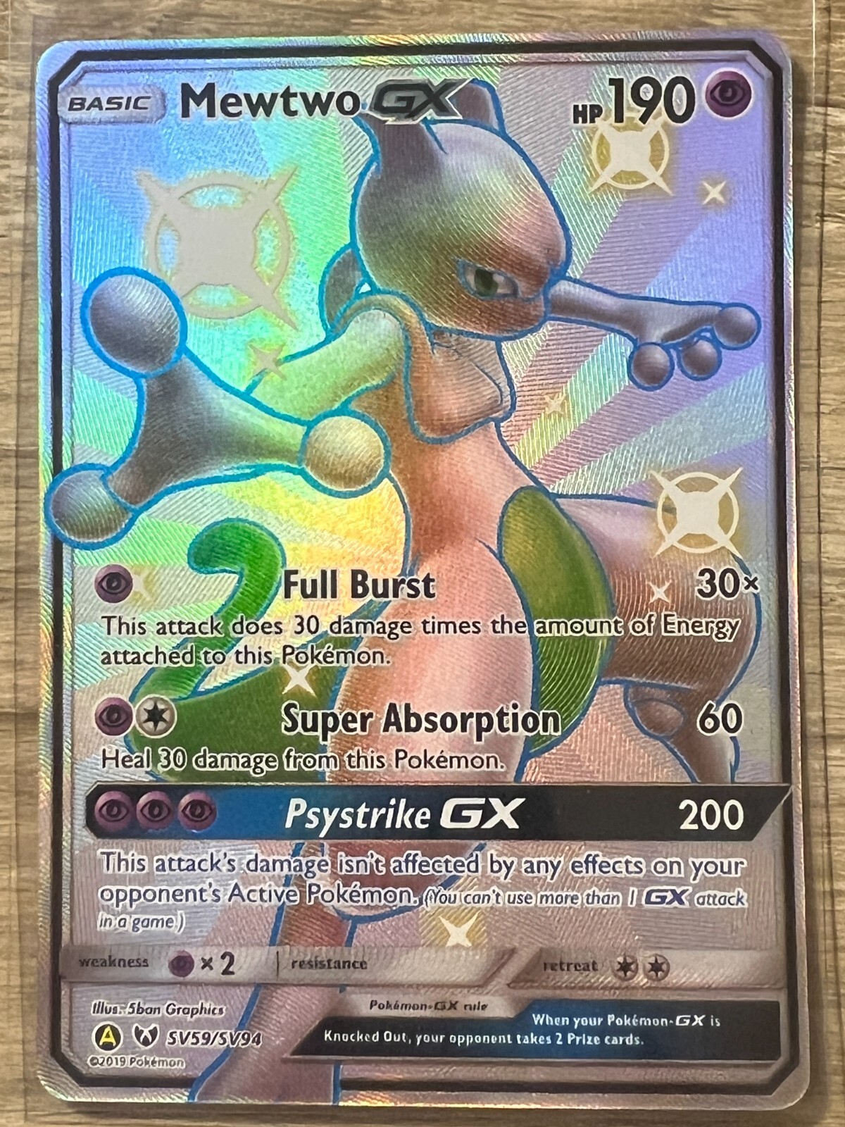 MEWTWO SV59/SV94 Pokemon HIDDEN FATES SHINY VAULT Ultra Holo Rare | eBay