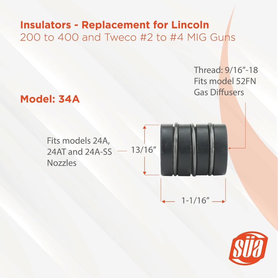 MIG Gun Parts for LIN 300&400, Tweco #3 -54A Diffuser + Tip + Nozzle | eBay