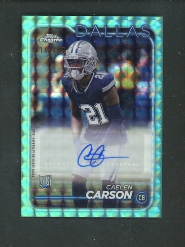 2024 Topps Chrome Aqua Geometric Variation Caelen Carson Cowboys RC ...