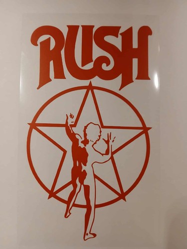 BAND RUSH STARMAN RED WINDOW CAR DECAL | eBay