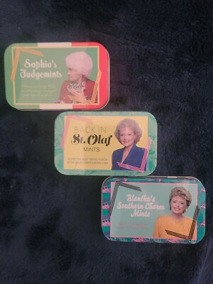 NIP Betty White - Golden Girls Mints Tins - SET OF 3 (Sophia, Blanche ...