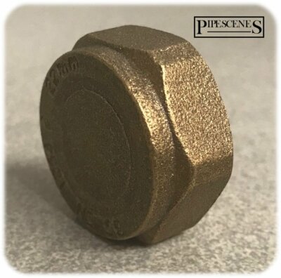 Brass 22mm Compression Fitting Thread Blank Cap Stop End Female Thread ...