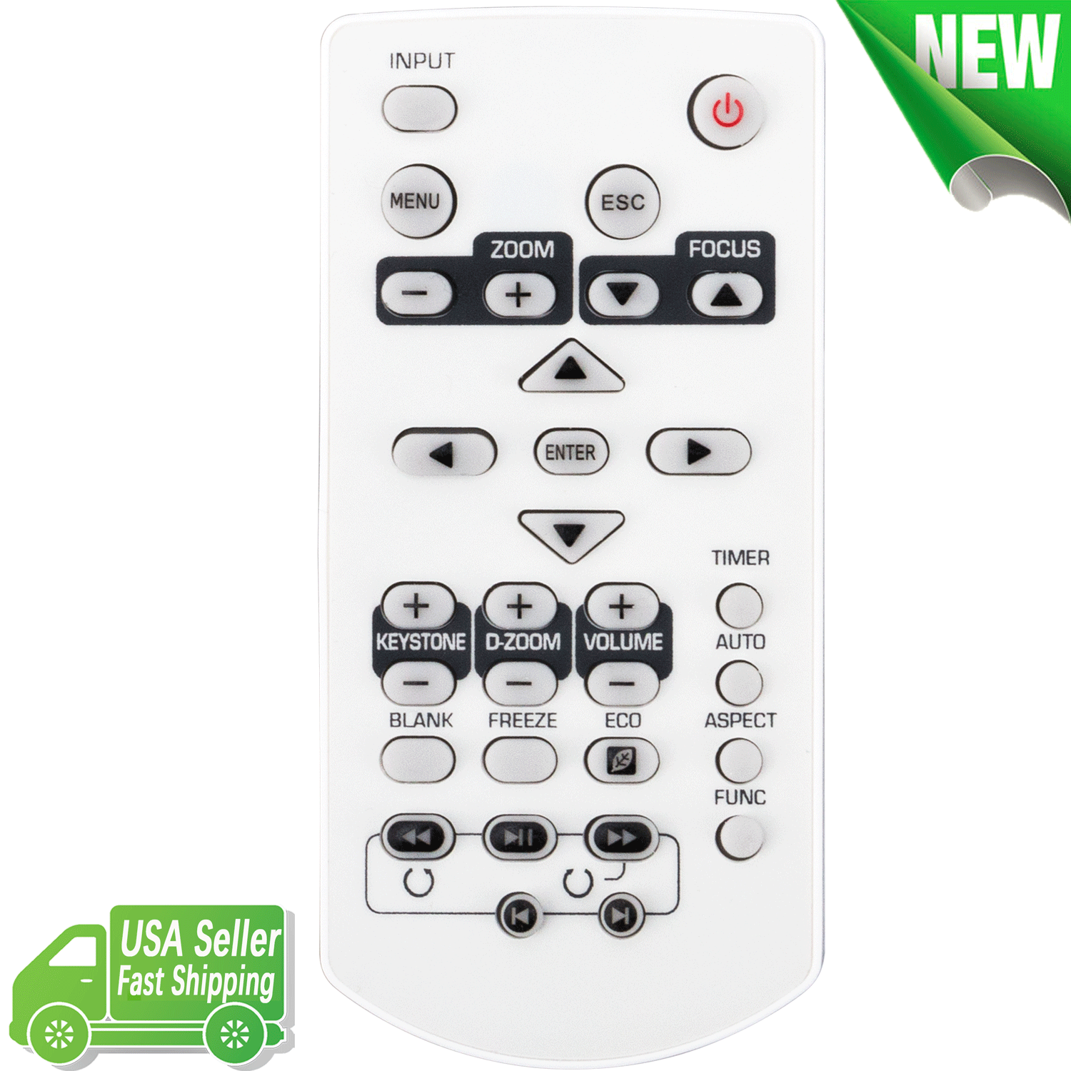 YT-130 Replace Remote Control for Casio Data Projector XJ-A142 XJ-A242 ...