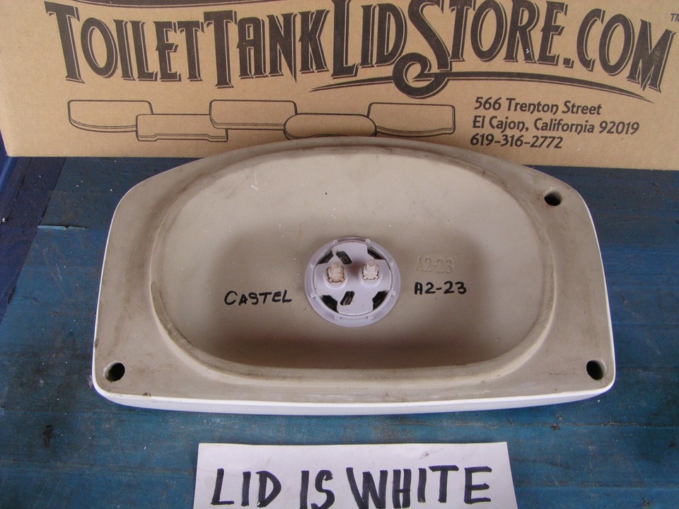 Castel brand Toilet Tank Lid A2-23 Dual Flush WHITE with button Tiny ...