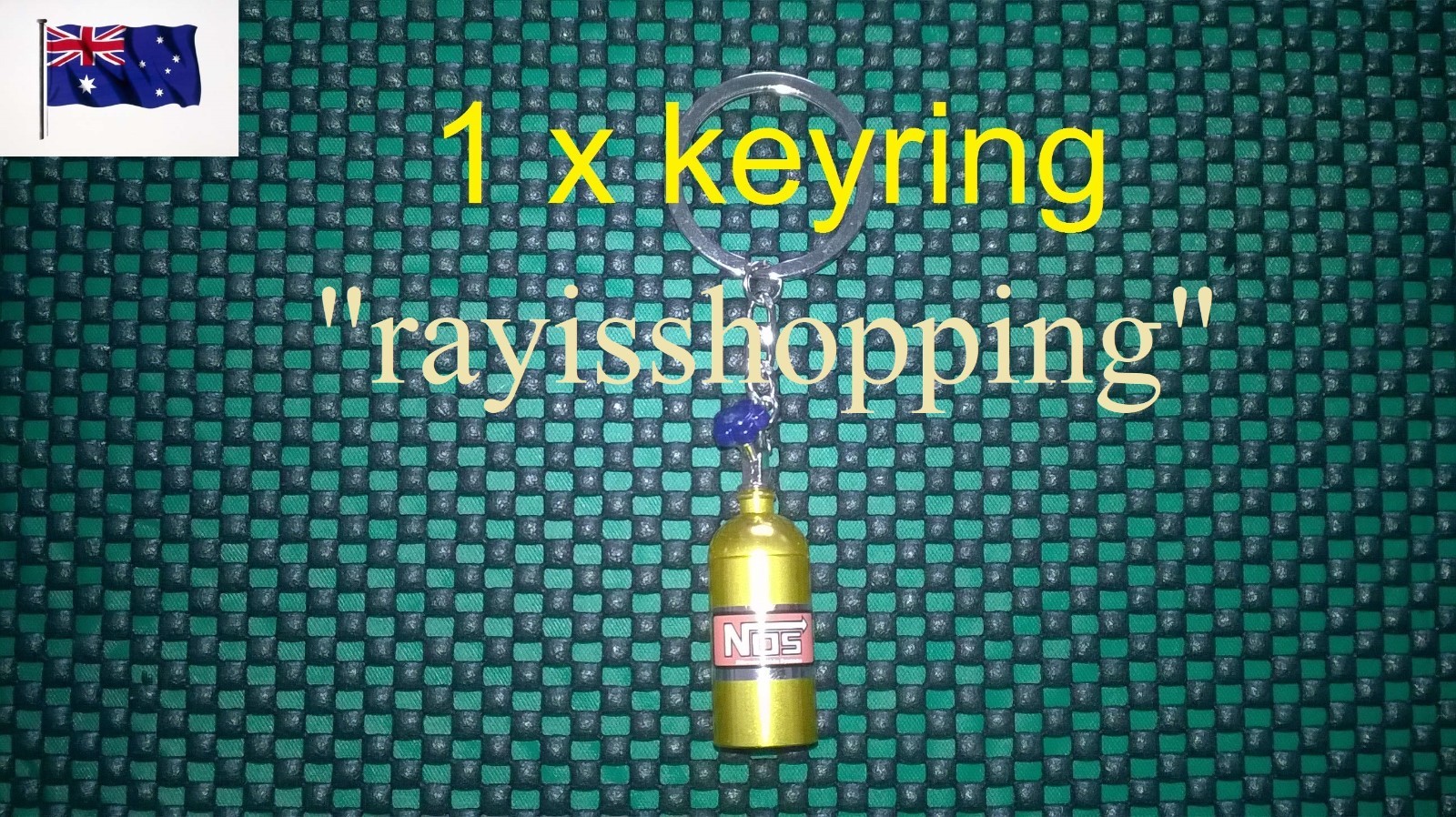 BLUE or GOLD NOS nos N2O Nitrous Bottle key chain keyring keychain ...