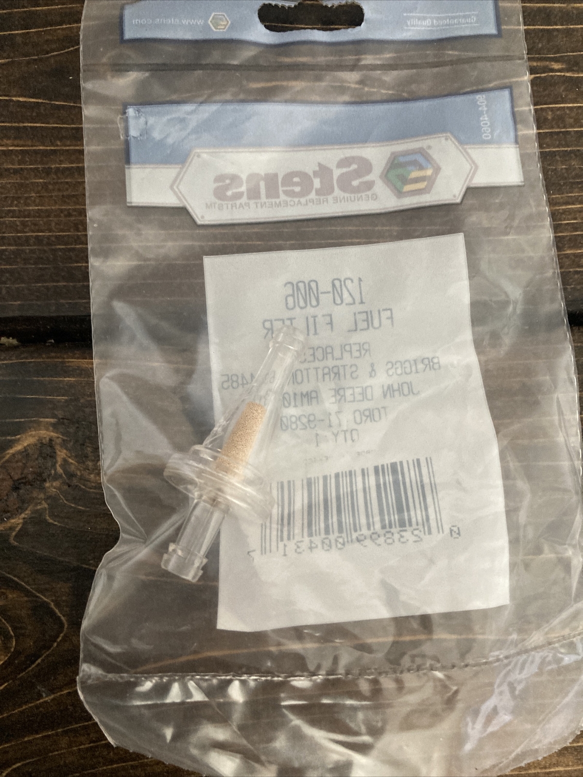 Stens 120-006 Fuel Filter Replace Briggs 694485 John Deere Am107314 ...