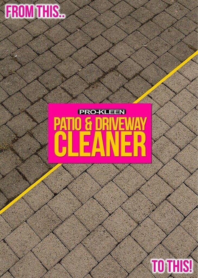 PATIO CLEANER CONCRETE SLABS STONE FLAGS PATH DRIVEWAYS BLOCK PAVING ...