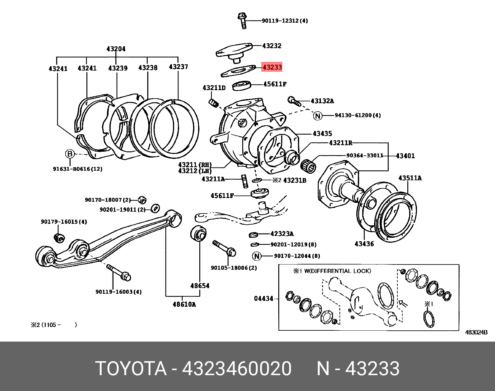 Genuine OE knuckle flange dust seal, 4323460020 for TOYOTA 43234-60020 ...
