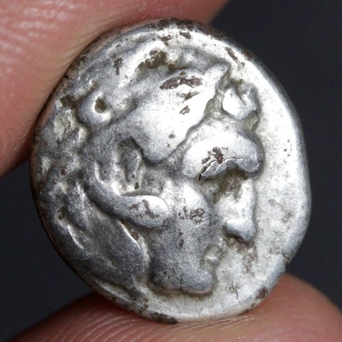 Ancient Greek Silver Coin Hercules Moesia Hemidrachm 200BC Kallatis Bow ...