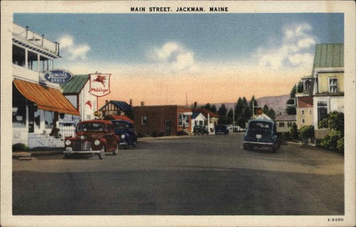 Jackman Maine ME Main St. 1940s Linen Postcard | eBay