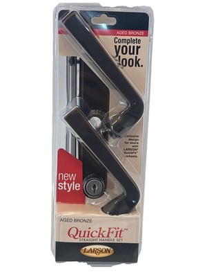 Larson QuickFit Die-Cast Metal Locking Storm Door Straight Leverset ...