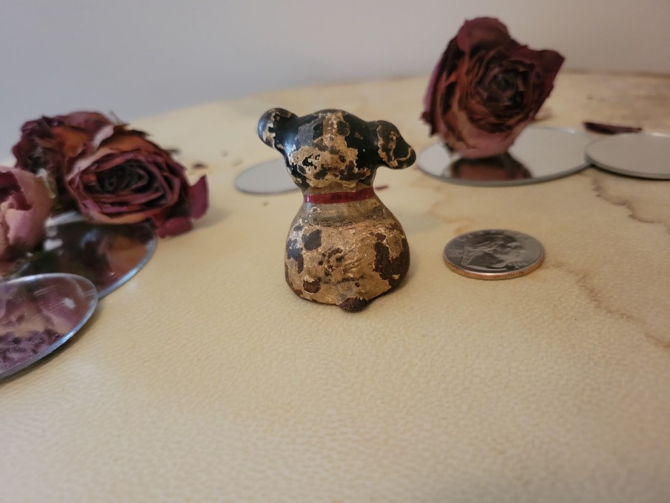 Vintage Hubley Cast Iron Fido The Dog Pup 1 5/8 in. Tall Paperweight ...