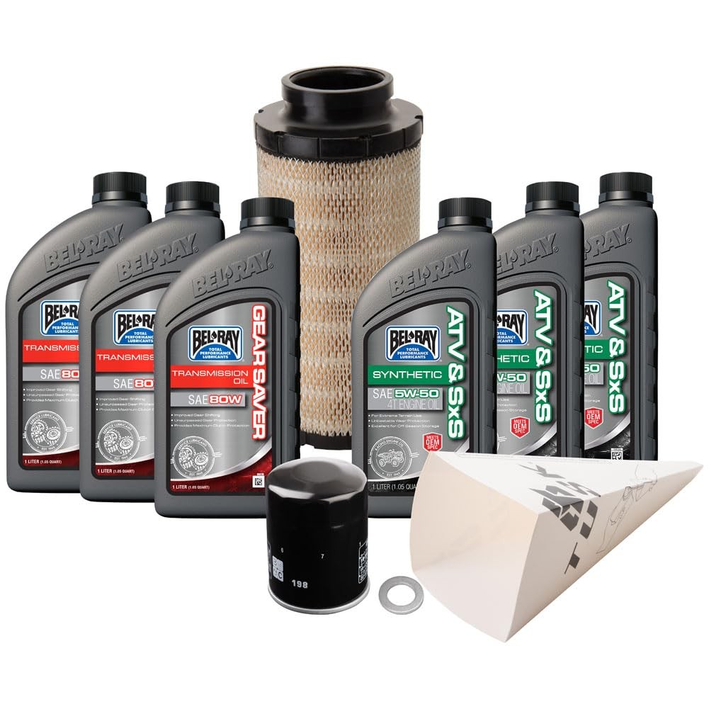 Tusk 2129020012 UTV Full Service Kit Bel-Ray EXS Synthetic Ester 10W-50 ...