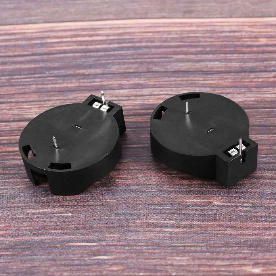 2 Pcs CR2450 Coin Cell Button Battery Socket Holder Case 2 Pins Black ...