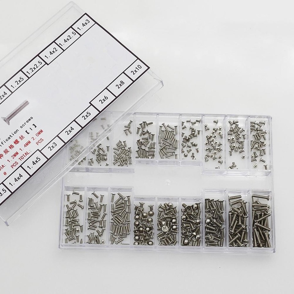 18 Different Sizes Silver Mini Steel Screws For Watch Back Case Or ...