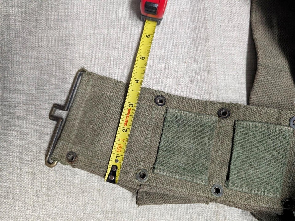 vintage WW2 canvas M1923 ammuniation CARTRIDGE BELT green US ARMY usmc ...