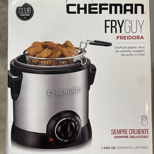 Chefman Fry Guy Deep Fryer Kitchen RJ07-M-ss 4.2 Cup Fries New | eBay