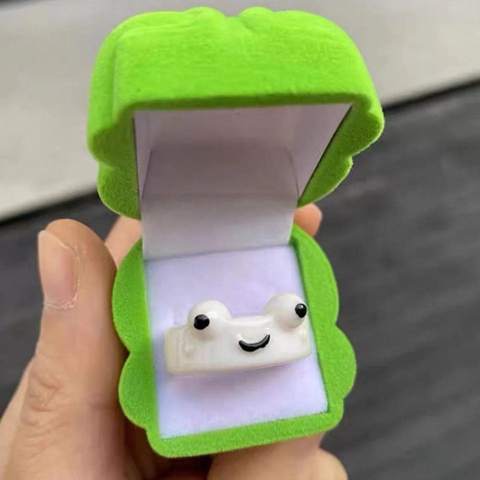 Funny Resin Rings Cute Knuckle Ring Fashion Frog Rings for Women Girls ...