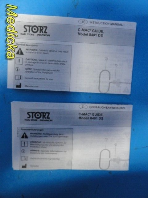 10X Karl Storz 8401DS C-MAC Guide, D-Blade, Rigid Stylet ET Tube ...