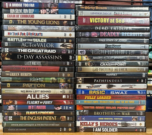 Bundle of 45 DVDs-Classics/Modern-Action/Military/War/Sniper/Movies ...