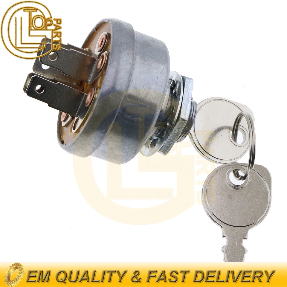 Lawn Tractor Universal Ignition Key Switch 5 Spade 3 Position 5/8 ...