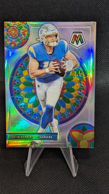 2021 Panini Mosaic Football Justin Herbert Stained Glass CASE HIT #GM-6 ...