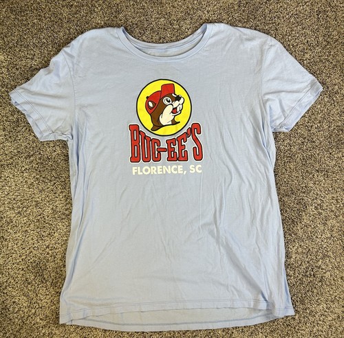 Buc-ees Florence, SC Graphic T-Shirt Light Blue Size XL Women's Pre ...