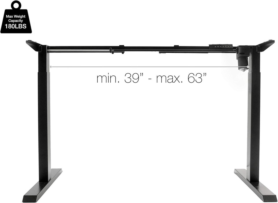 TechOrbits Electric Standing Desk Frame - Two Leg Motorized Stand Up ...