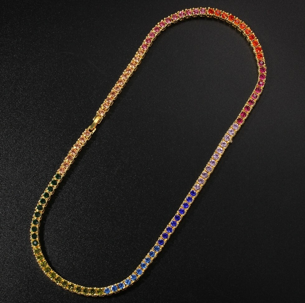 Rainbow Diamond Necklace