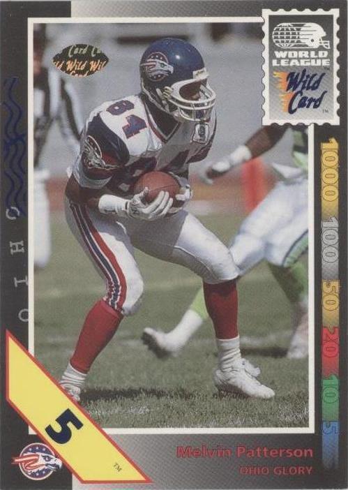 1992 Wild Card World League - Melvin Patterson #35 5 Stripe (RC) for ...