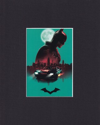 8X10" Matted Art Print DC Comic Book Batman: Moon, Batman, Car, City | eBay