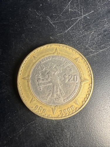 Mexican 20 Pesos Bimettalic Coin Yr 2000 “Fuego Nuevo” | eBay