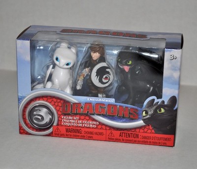 How to Train Your Dragon 3 Mini Figure Set Toothless Hiccup Light Fury ...