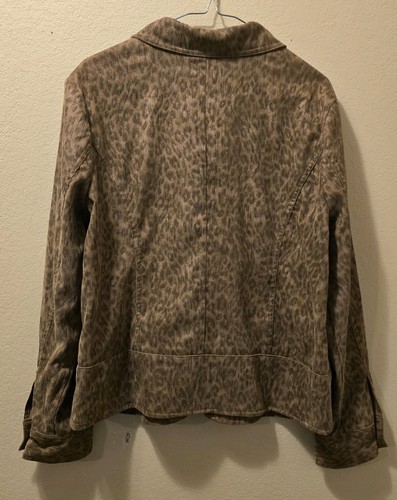 Toni Morgan Womens Large Metallic Animal Print Jacket Zip Front | eBay