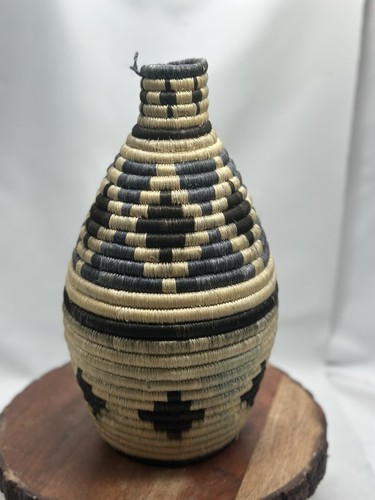 Vintage Africa Zulu Basket Ukhamba Bottle Design Handwoven-South ...