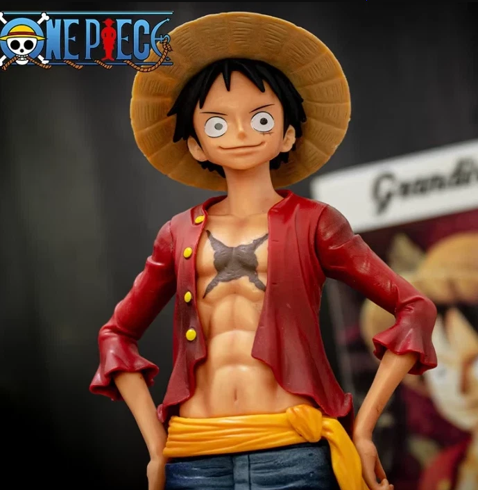 One Piece Luffy 28cm Anime Figure 3 Face Change Action Doll Toy No Box ...